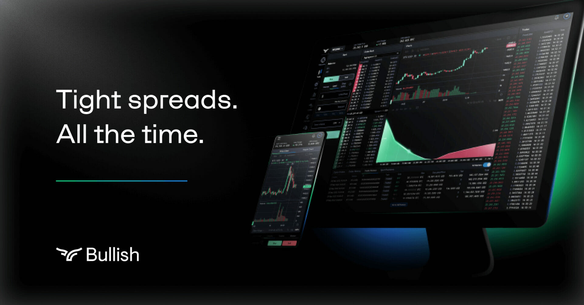 Tight spreads. All the time. | Bullish